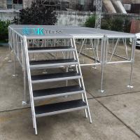 China Black and Customized Adjustable Legs Outdoor Assemble Event Stage with Performance for sale