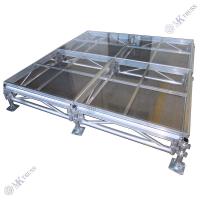 China Easy Setup Stage Truss with 18mm Plywood or Tempered Glass Top Aluminum Alloy 6061-T6 for sale