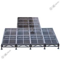 China Easy Setup Stage Truss with 18mm Plywood or Tempered Glass Top Aluminum Alloy 6061-T6 for sale