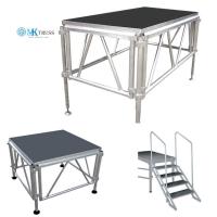 China Silver Aluminum Stage for Foldable Concert Equipment and Portable Seating at Wedding for sale