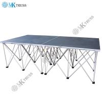 China Outdoor Concert Stage Truss Project Black Aluminum Folding Stage Platform with Truss for sale