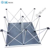 China Outdoor Concert Stage Truss Project Black Aluminum Folding Stage Platform with Truss for sale