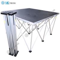 China Outdoor Concert Stage Truss Project Black Aluminum Folding Stage Platform with Truss for sale