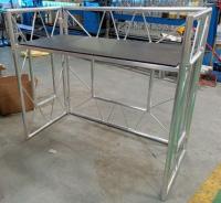 China Outdoor Design Aluminum Mobile DJ Table with 1250mm Length and Silver Truss Surface for sale
