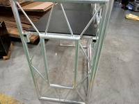 China Outdoor Design Aluminum Mobile DJ Table with 1250mm Length and Silver Truss Surface for sale