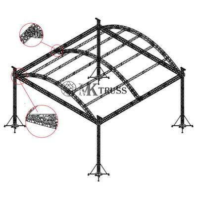 China Indoor and Outdoor Concert Stage Truss Fit 400 in Silver or Black with OEM Service for sale