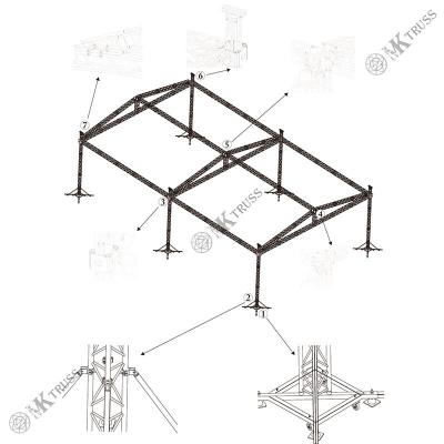 China Performance/Event/Show Aluminum Roof Truss Stage for Heavy Load Capacity and Events for sale