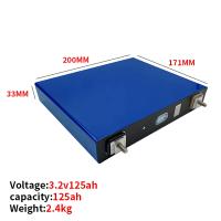 China 125ah Solar Storage Lithium Battery 2000 Cycle Prismatic Li Ion Cell for sale