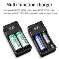 China Doublepow USB 3.7 Volt Lithium Ion Battery Charger 26650 16340 18650 for sale