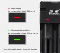 China Doublepow USB 3.7 Volt Lithium Ion Battery Charger 26650 16340 18650 for sale