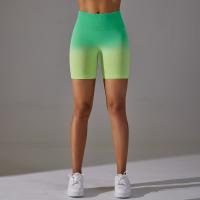 China Seamless candy gradient training tight high-waisted exercise shorts running fitness yoga pants woman for sale