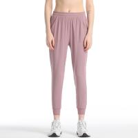 China Yoga suit nude yoga pants women high waist hip-lift running tight elastic fitness pants for sale