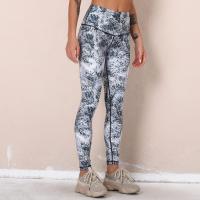 China Digital print base fitness pants high waist hip lifting exercise tight yoga pants woman for sale