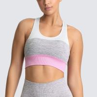 China Back-to-back color seamless knitting breathable sports underwear lady speed yoga vest running fitness bra lady for sale