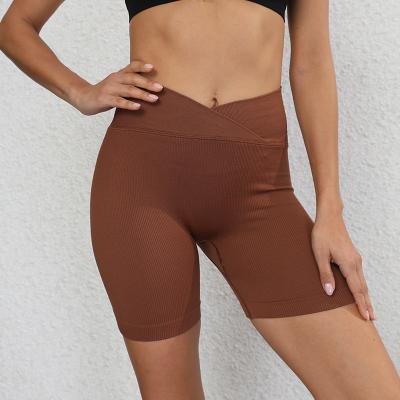 China Seamless high waist ABS stretch breathable fast dry fitness shorts women for sale