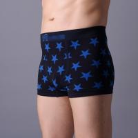 China Man seamless boxer,  jacquard weave, popular  fitting design,   soft weave.  XLS005, Blue star,   man shorts. for sale