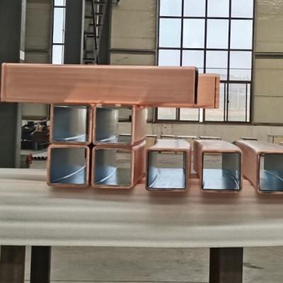 China CuCrZr Copper Mold Tube Continuous Casting 90mm Square for sale