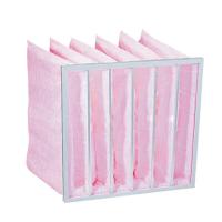 China Disposable Indoor 6 Pocket Bag Filter 90%Um Hvac Bag Filter for sale