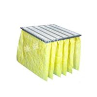 China Aluminum Frame Medium Efficiency F8 Bag Filter 0.4uM Dust Particles for sale