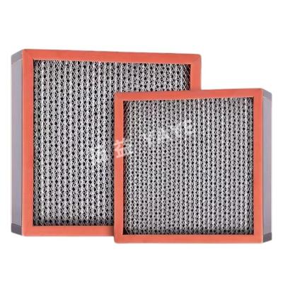China 99.99% Stainless Steel Mesh Air Filter H13 H14 High Temp Air Filter for sale