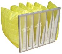 China Medium Efficiency Pocket Bag Filter 0.4 Micron Fiberglass Pocket Filter for sale