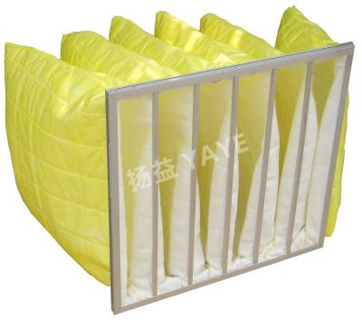 China Medium Efficiency Pocket Bag Filter 0.4 Micron Fiberglass Pocket Filter for sale