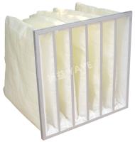 China 0.4um MERV 9 Air Filter F8 Medium Efficiency Air Filter Glass Fiber Material for sale