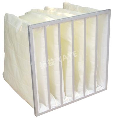 China 0.4um MERV 9 Air Filter F8 Medium Efficiency Air Filter Glass Fiber Material for sale