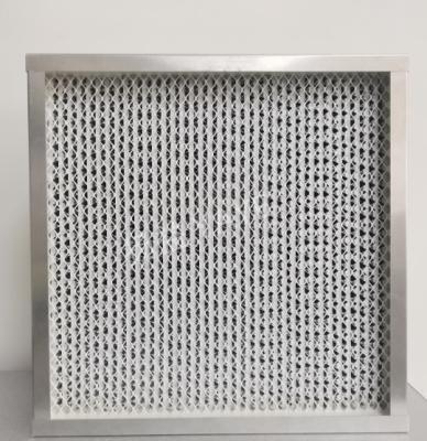 China Industrial Cleanroom Filter Aluminum Frame H13 Deep Pleated HEPA Filter for sale