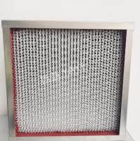 China 200℃ Pleated HEPA Filter Cleanrooms Stainless Mesh Air Filter for sale