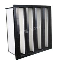 China ABS Frame V Type Air Filter 0.4um HVAC System Air Filter Custom for sale