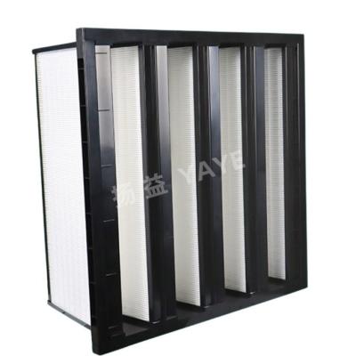 China ABS Frame V Type Air Filter 0.4um HVAC System Air Filter Custom for sale