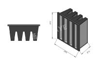 China 14sqm Area HEPA Media Filter V Bank Air Conditioner Filters for sale