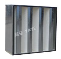 China Galvanized Frame V Bank Filters Glass Fiber HVAC Filter Replacement for sale