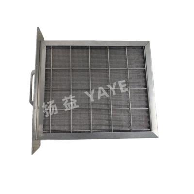China Folding Metal Mesh Pre Filter High Temp Air Filter G4 With Flange for sale