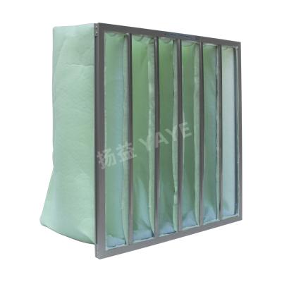 China Non Woven F8 Bag Filters Hvac Efficiency F6 Bag Filter 590×590×550mm-6P for sale