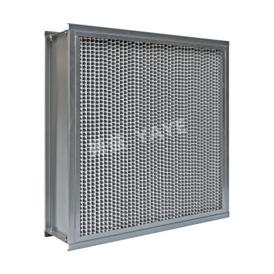 China Customized Deep Pleated HEPA Filter Aluminum Frame For Food Industry for sale
