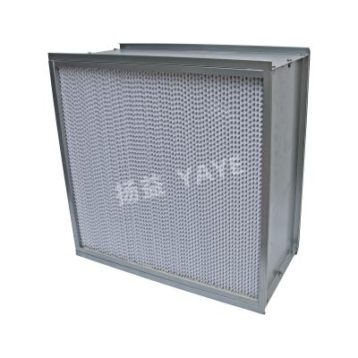 China Customized Size HEPA Air Filter Deep Pleat Size 484*484*150mm Galvanized Steel Frame for sale