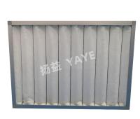 China Folded Box Type Pre Air Filter Low Efficient Filter With Aluminum Alloy Frame for sale