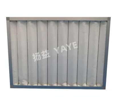 China Folded Box Type Pre Air Filter Low Efficient Filter With Aluminum Alloy Frame for sale