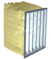 China Pocket-type filter bag F8 with aluminum frame, with large ventilation capacity of non-woven fabric bag for sale