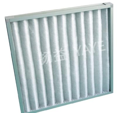 China G4 Pleated Panel Air Pre Filter With Synthetic Fiber Material Aluminum Frame For Industrial Applications for sale