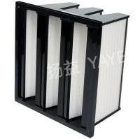 China H11 V Bank Air Filter With Low-Resistance Plastic Frame For Sub-HEPA Filtration In HVAC System for sale