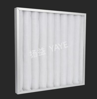China Customized Size Pleated Panel Air Filter With Mother-And-Child Frame Support, G3 G4 Efficiency, Metal Frame for sale