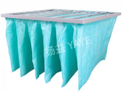 China HVAC System Glass Fiber Multi - Pocket Air Filter F6 Efficiency For Greenhouse for sale