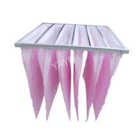 China HVAC System Glass Fiber Multi - Pocket Air Filter F6 - F8 Efficiency For Greenhouse for sale