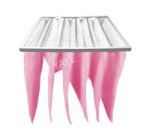 China Multi Pocket Air Conditioning Ventilation Air Filter Synthetic Fiber Glass Fiber for sale