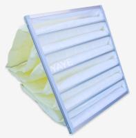 China Moisture Resistant Pocket Air Filter Galvanized Steel Aluminum Alloy Frame For HVAC Systems for sale