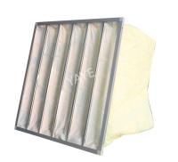 China Efficiency Synthetic Fiber Bag Filter Bag Air Filter With Aluminium Alloy Frame for sale