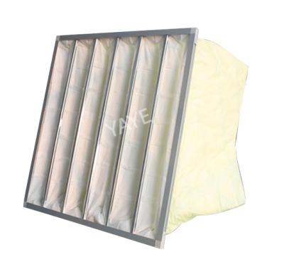 China Efficiency Synthetic Fiber Bag Filter Bag Air Filter With Aluminium Alloy Frame for sale